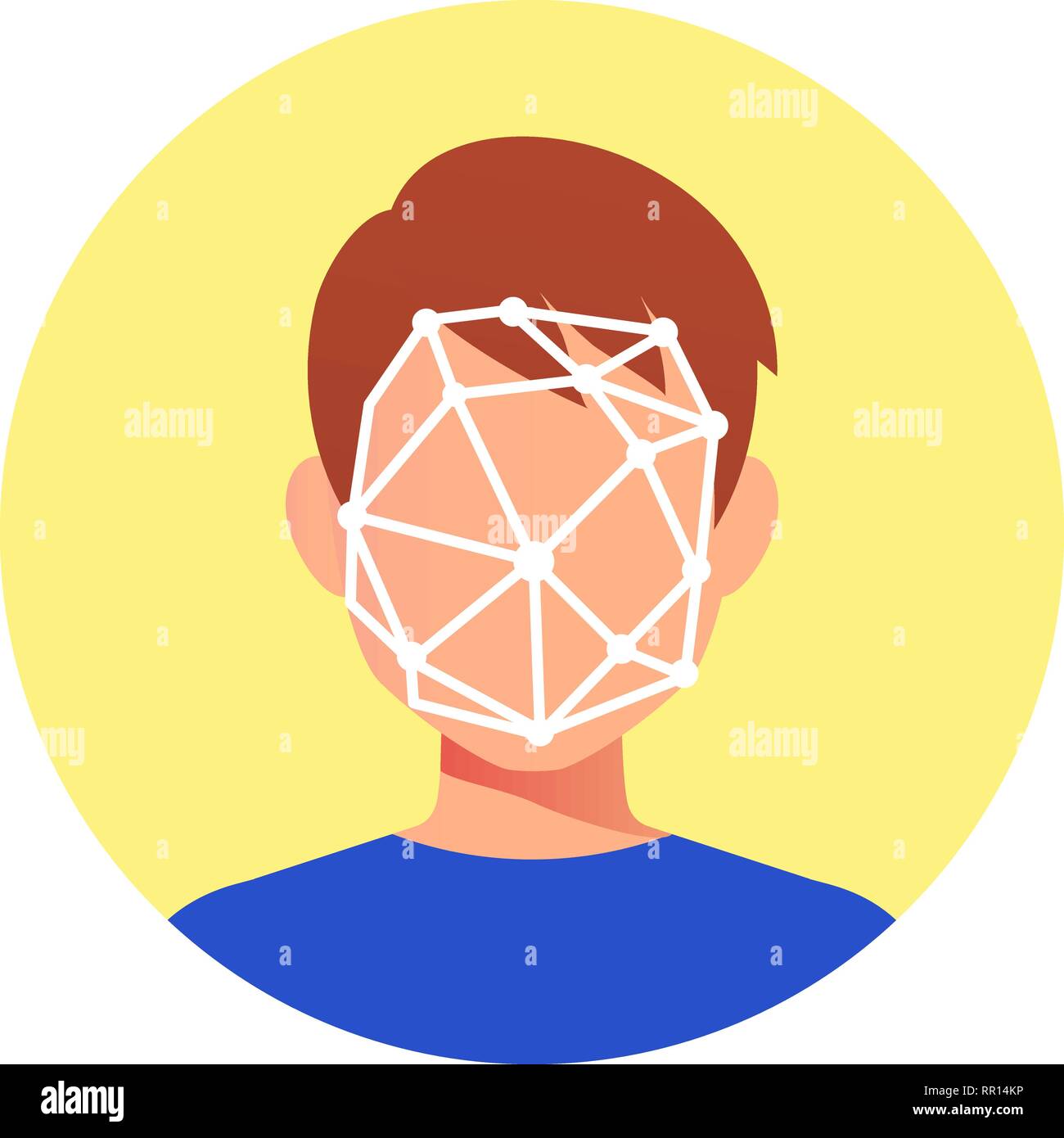 Face recognition icon cartoon Stock Vector Images - Alamy