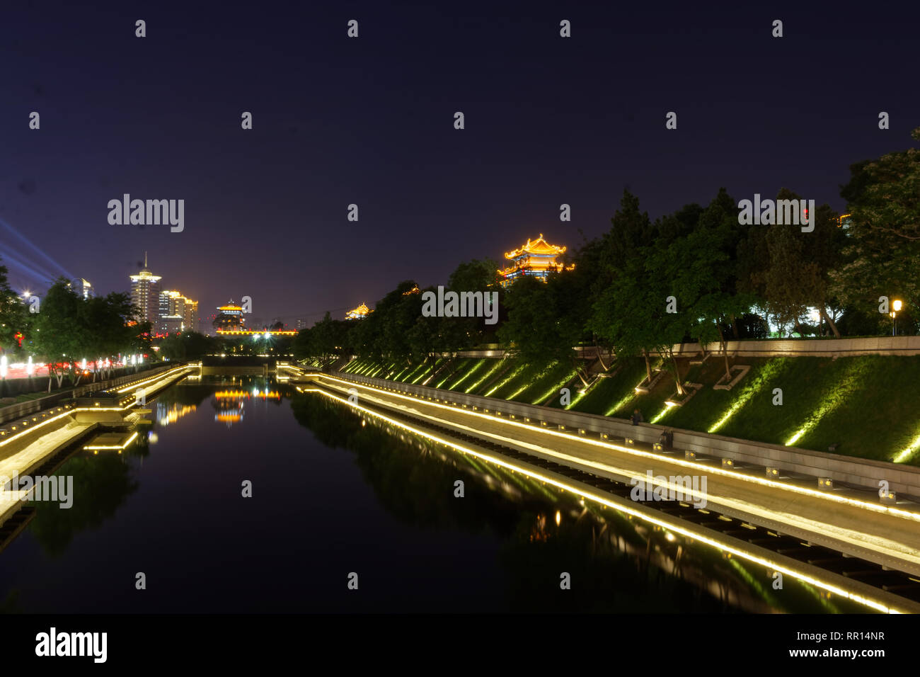 Night views of bountifully illuminated Xian, China Stock Photo - Alamy