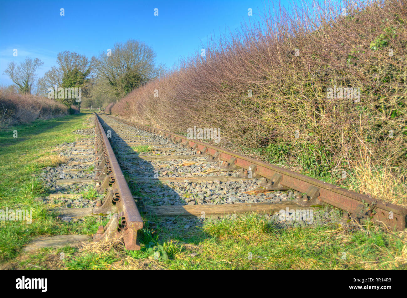 Section of Rail track of the Swannington Incline in the Leicestershire ...