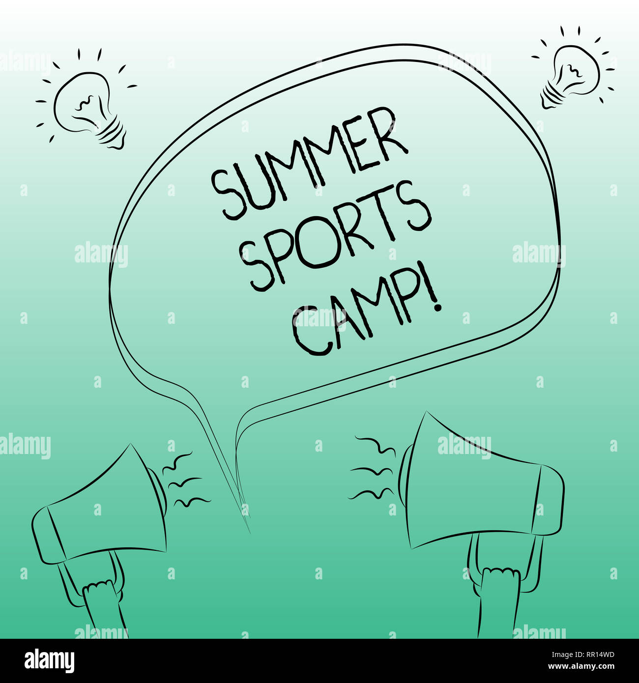 Handwriting text writing Summer Sports Camp. Concept meaning providing ...