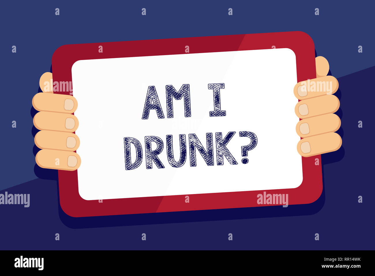 Writing note showing Am I Drunk. Business photo showcasing Doubtful if ...