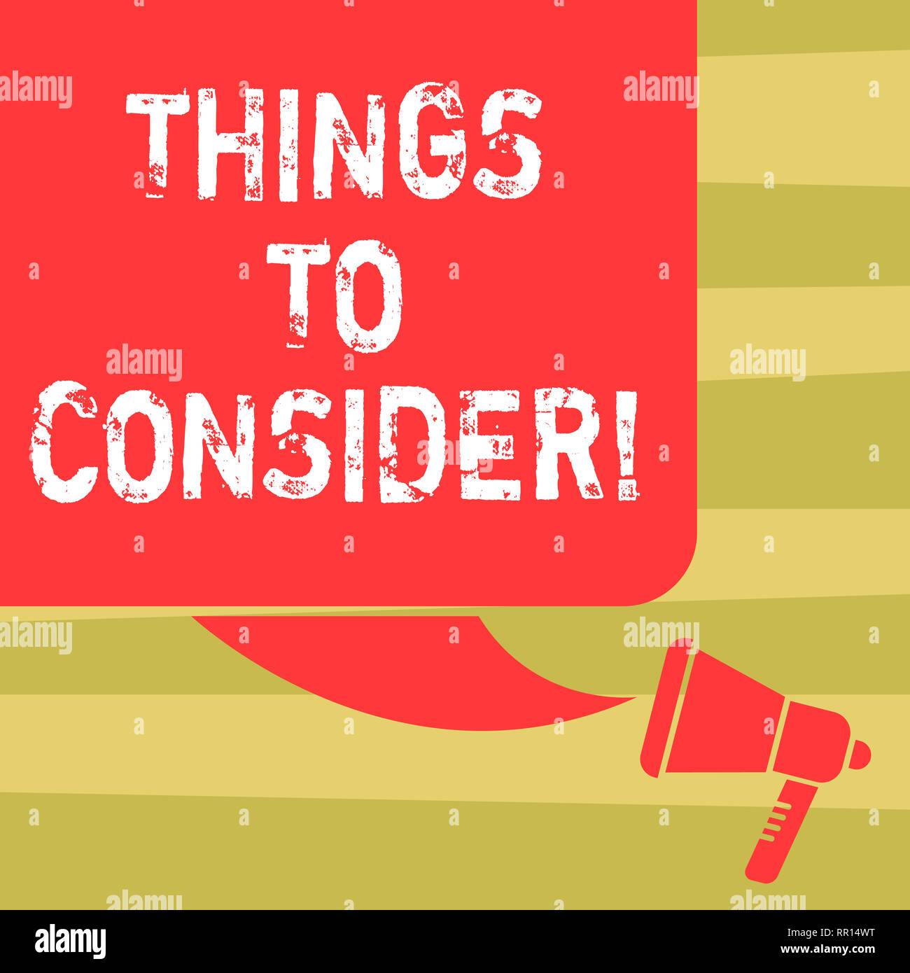 Text sign showing Things To Consider. Conceptual photo think about ...