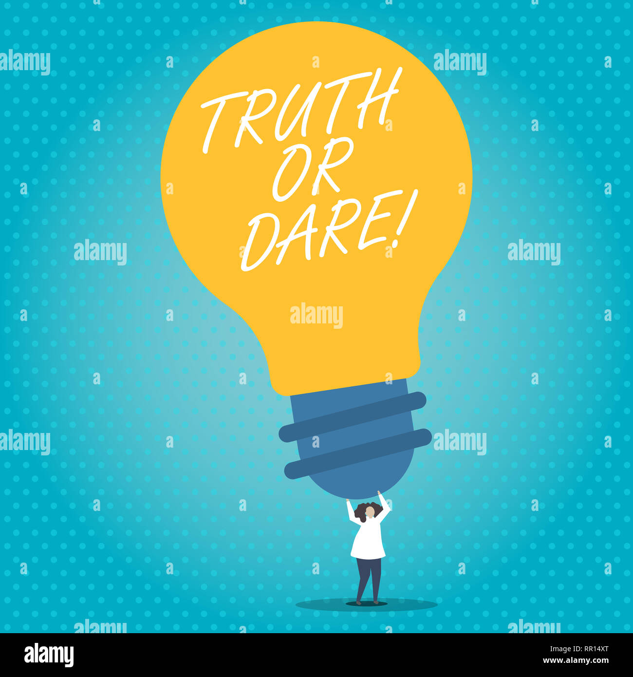 Handwriting text Truth Or Dare. Concept meaning Tell the actual facts ...