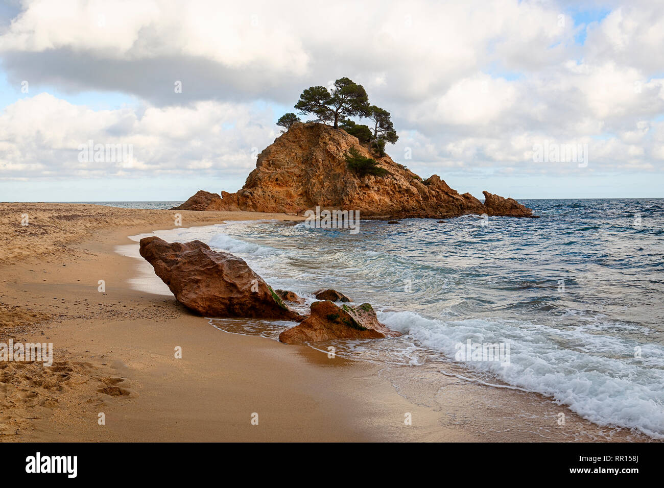 Cap Roig, a Prominent Sea Stack in Costa Brava, Catalonia Stock Photo ...