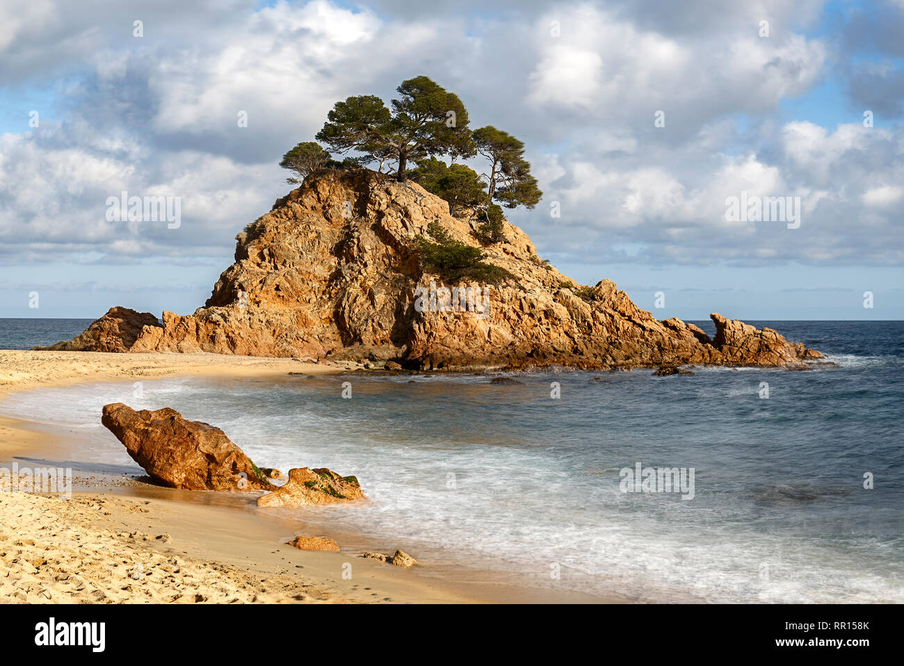 Cap Roig, a Prominent Sea Stack in Costa Brava, Catalonia Stock Photo ...