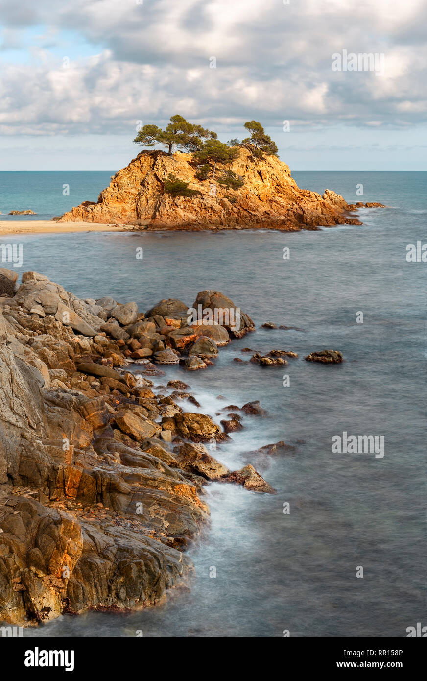 Cap Roig, a Prominent Sea Stack in Costa Brava, Catalonia Stock Photo ...