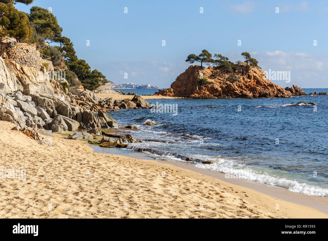 Cap Roig, a Prominent Sea Stack in Costa Brava, Catalonia Stock Photo ...