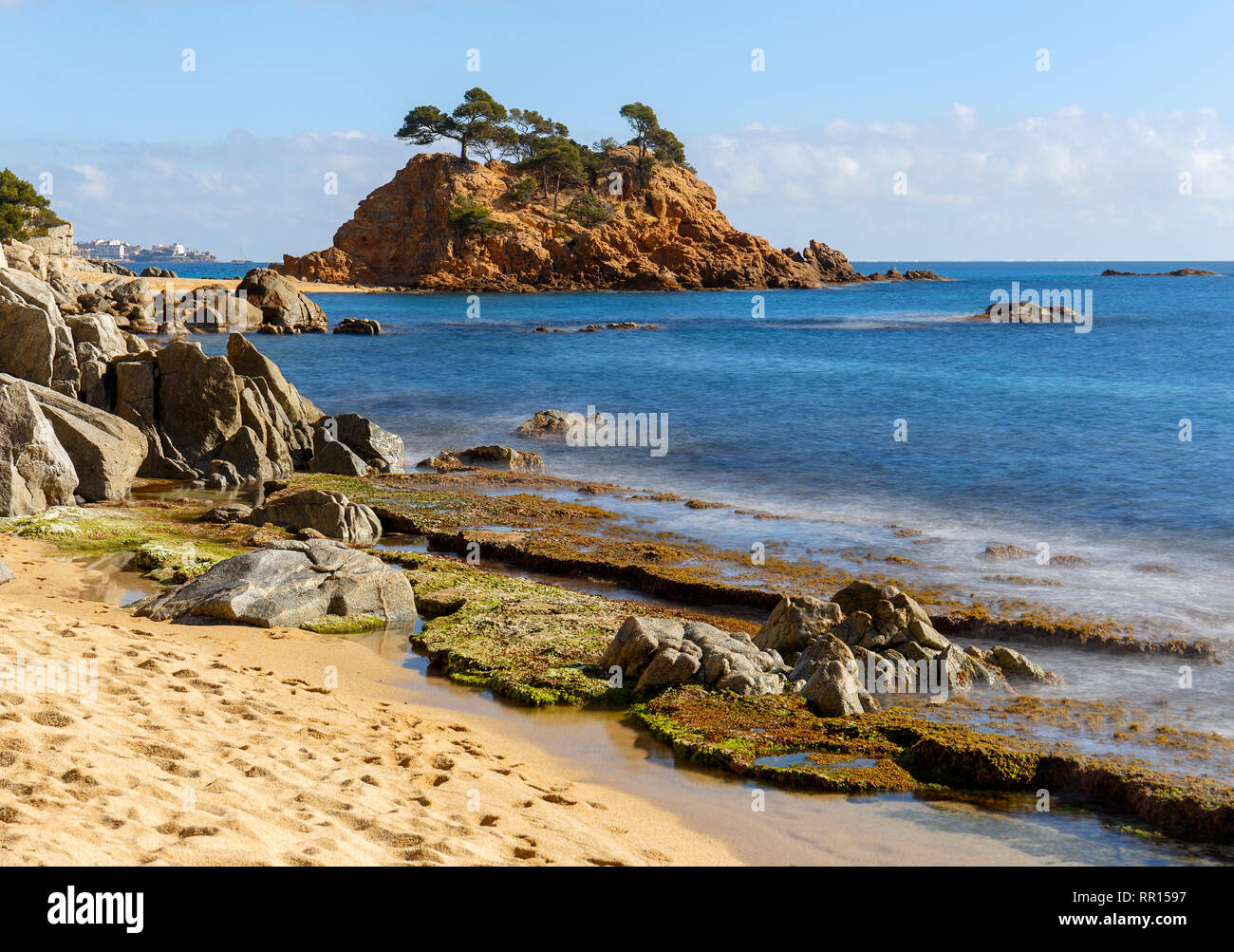 Cap Roig, a Prominent Sea Stack in Costa Brava, Catalonia Stock Photo ...