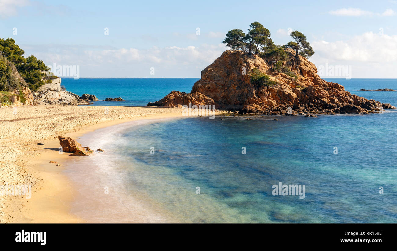 Cap Roig, a Prominent Sea Stack in Costa Brava, Catalonia Stock Photo ...