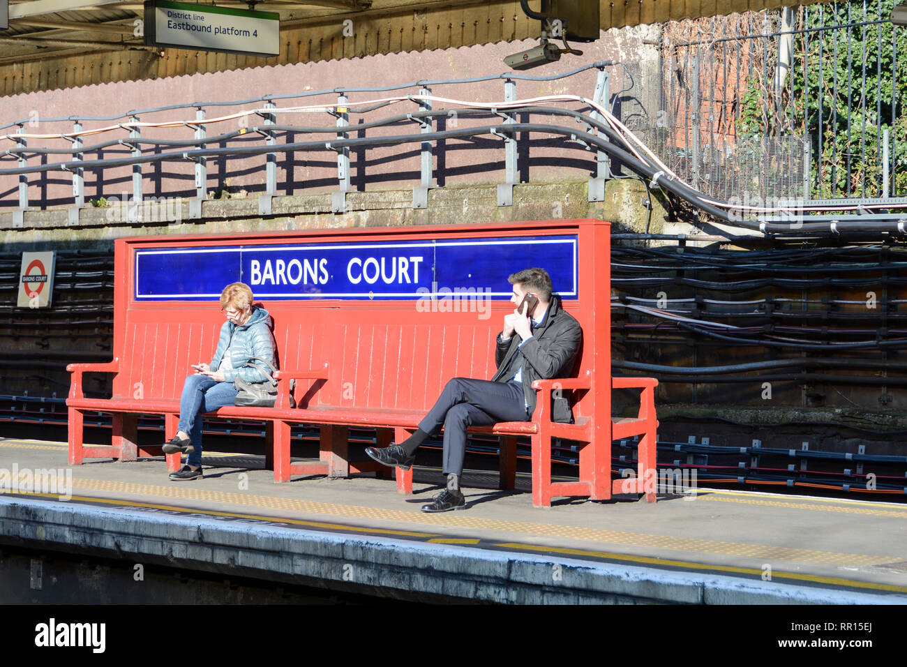 Barons Court underground station on the District and Piccadilly Lines ...