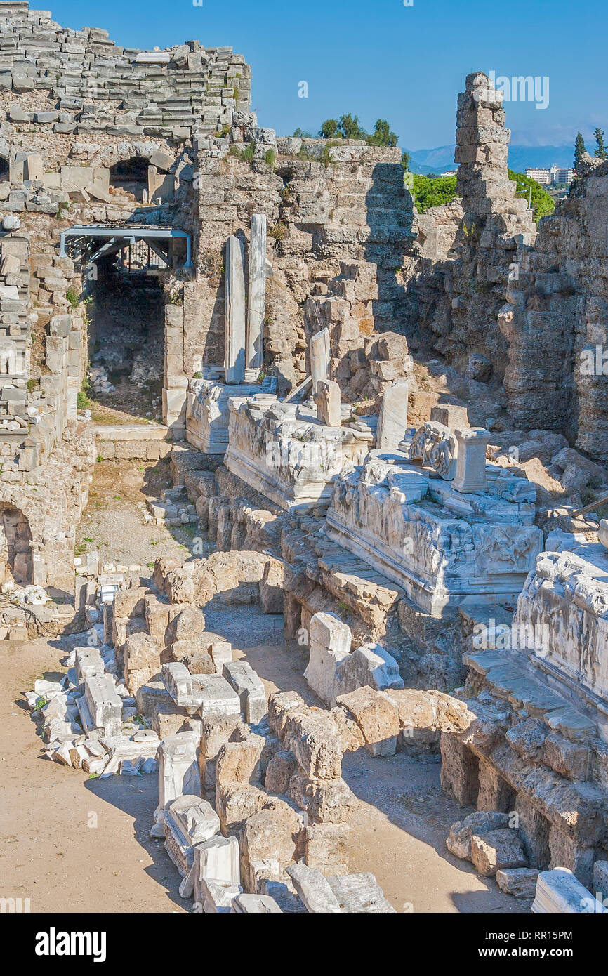 Amphitheatre, Side, Turkey Stock Photo - Alamy