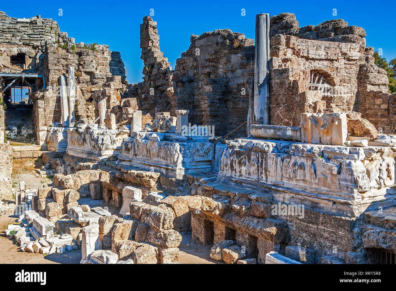 Amphitheatre, Side, Turkey Stock Photo - Alamy