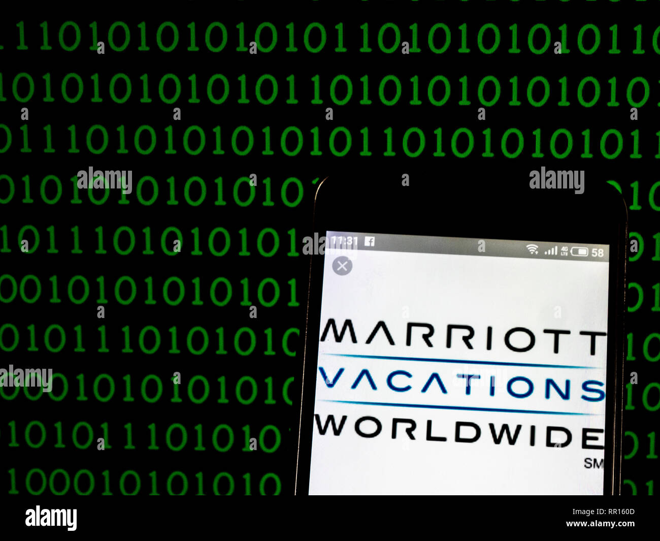 Marriott Vacations Worldwide Corporation logo seen displayed on smart ...