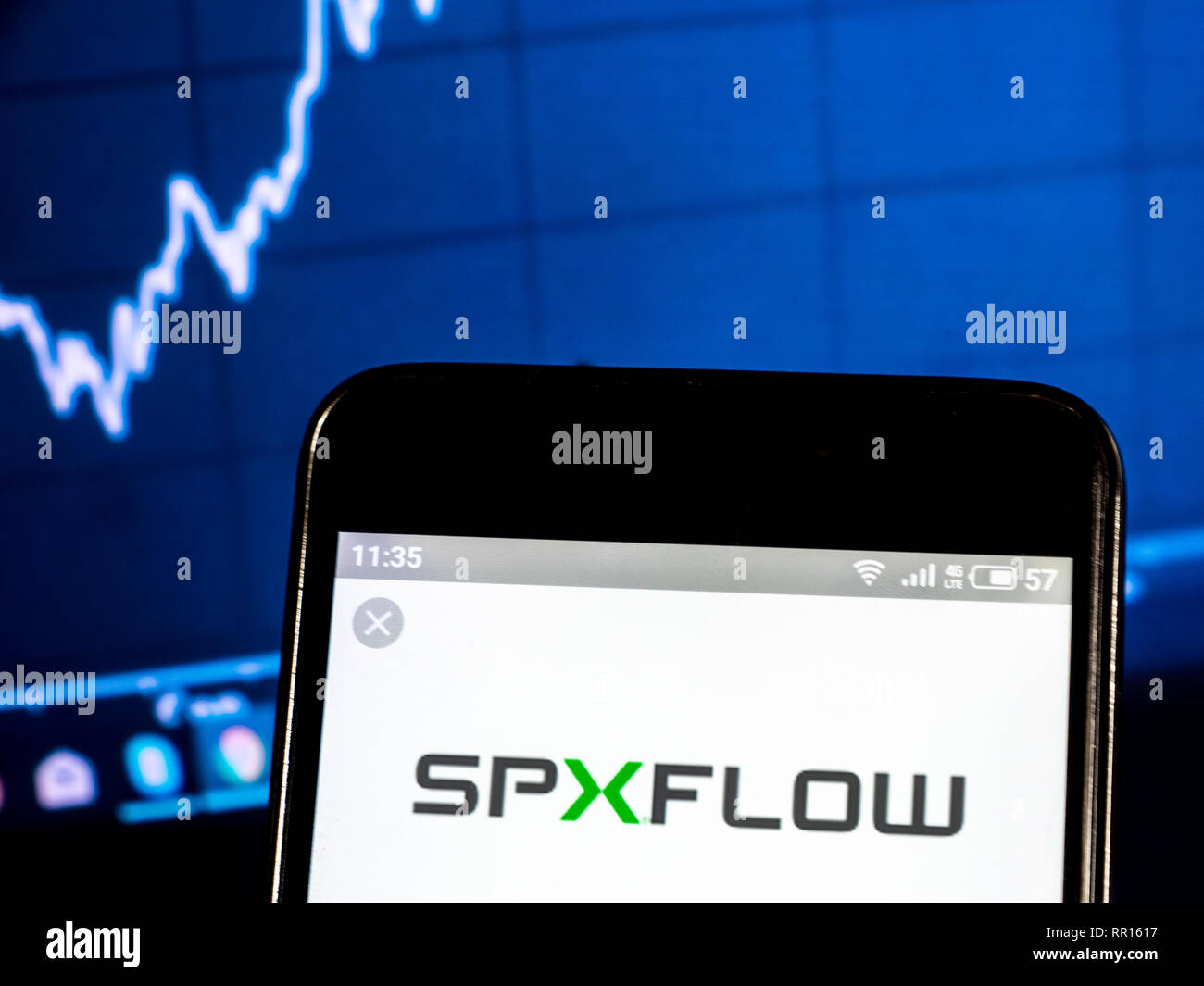 SPX Flow Technology company logo seen displayed on smart phone Stock ...