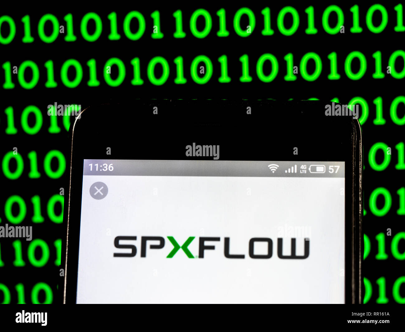 SPX Flow Technology company logo seen displayed on smart phone Stock ...