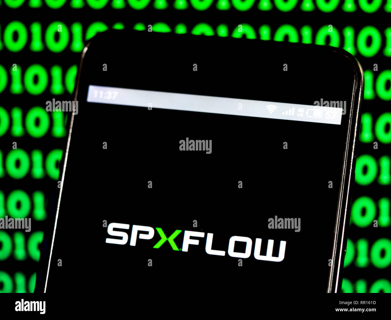 SPX Flow Technology company logo seen displayed on smart phone Stock ...
