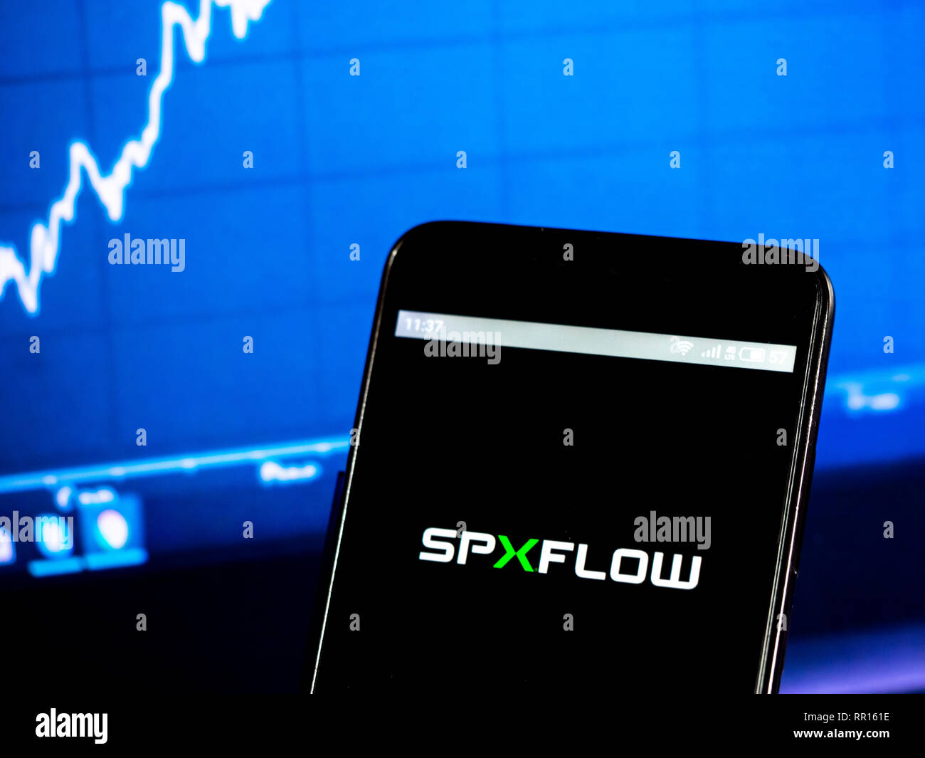 SPX Flow Technology company logo seen displayed on smart phone Stock ...