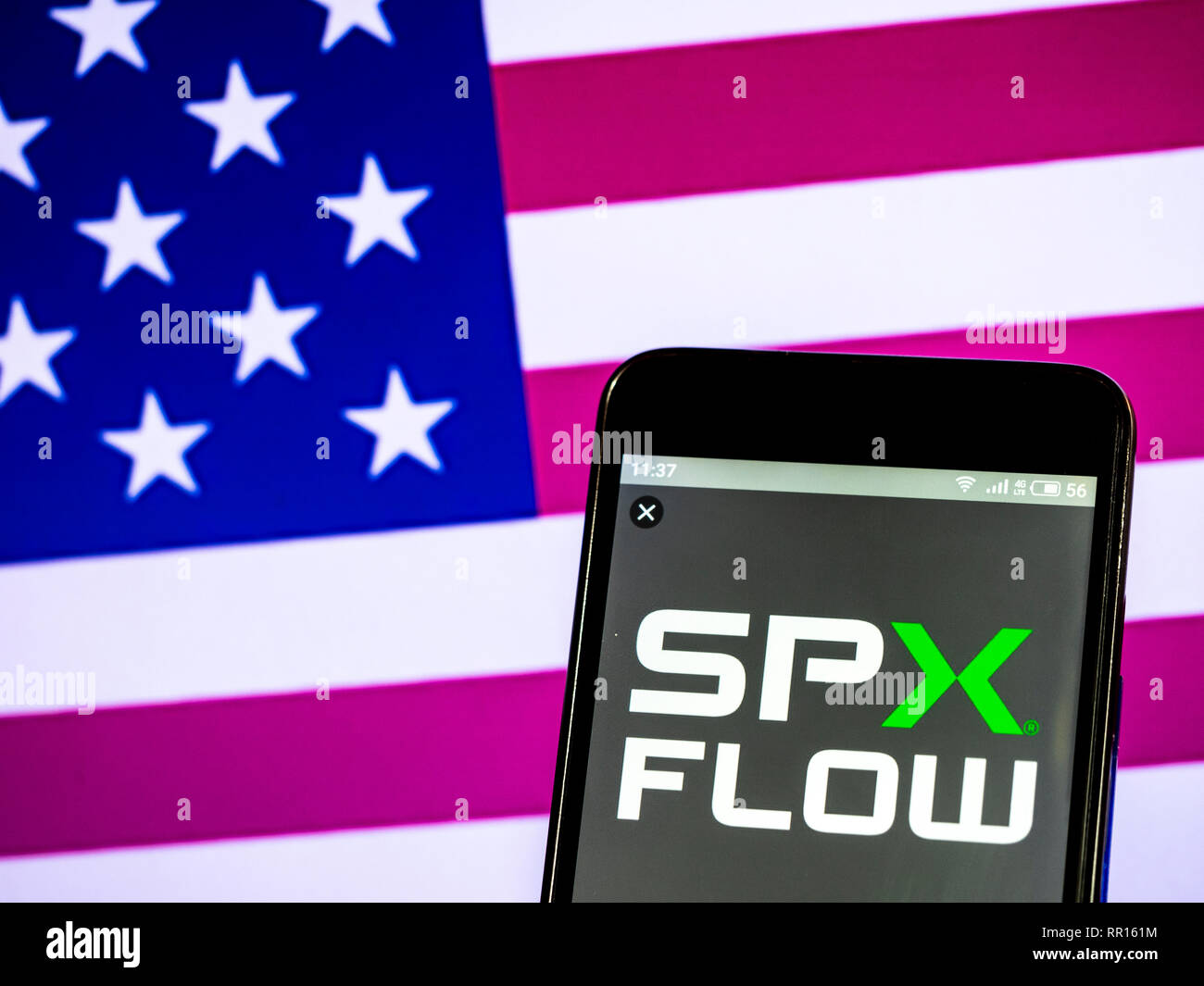 SPX Flow Technology company logo seen displayed on smart phone Stock ...