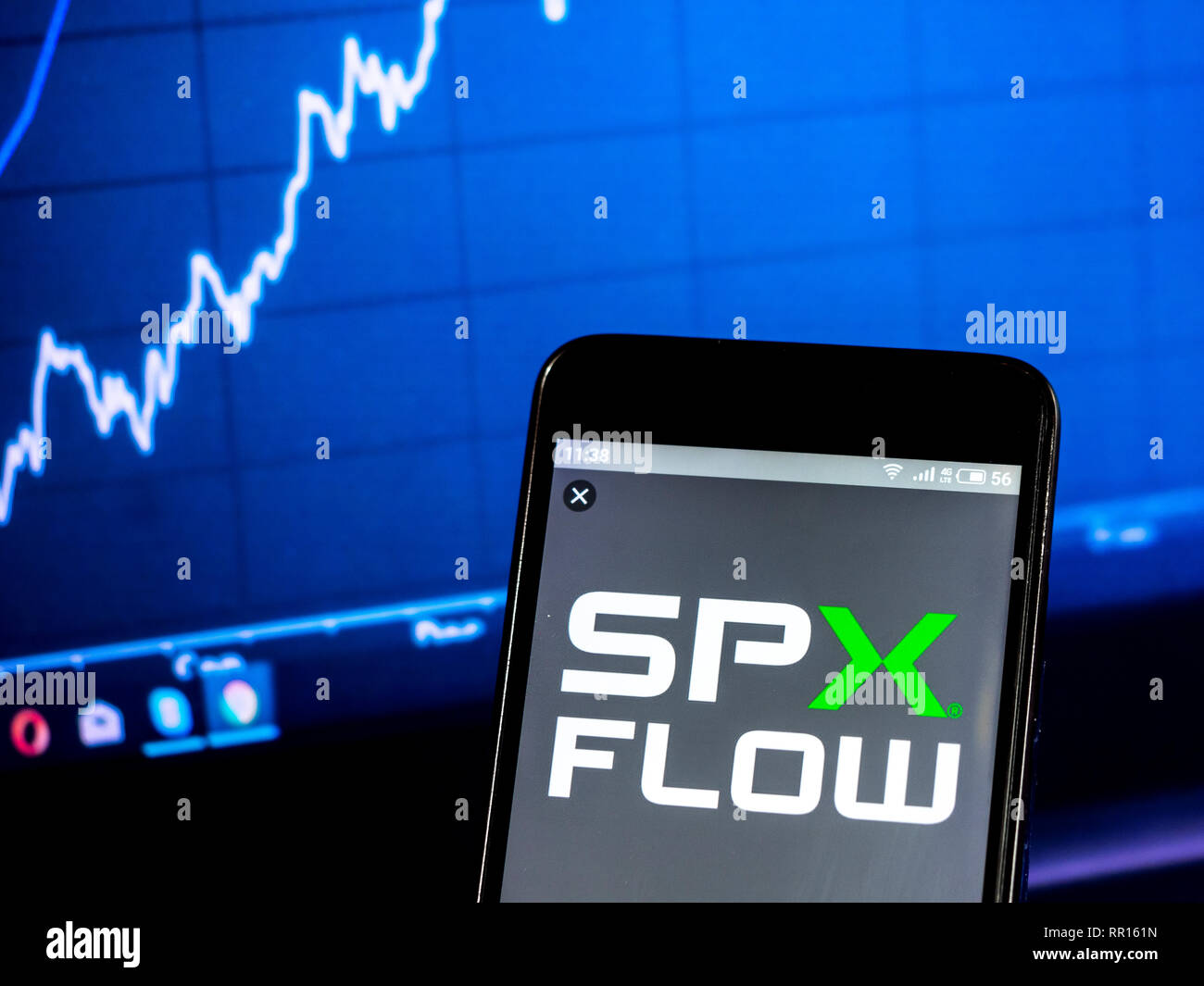 SPX Flow Technology company logo seen displayed on smart phone Stock ...