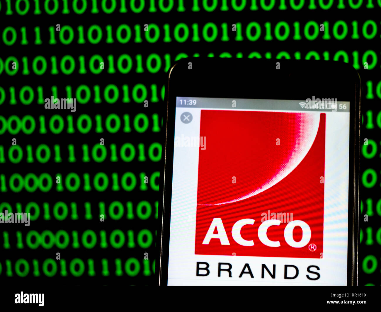 ACCO Brands company logo seen displayed on smart phone Stock Photo - Alamy