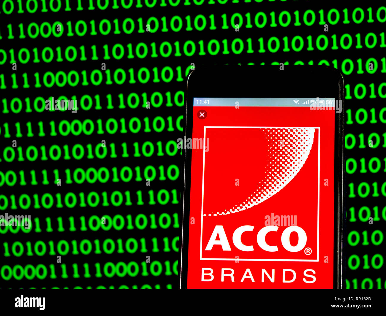 ACCO Brands company logo seen displayed on smart phone Stock Photo - Alamy