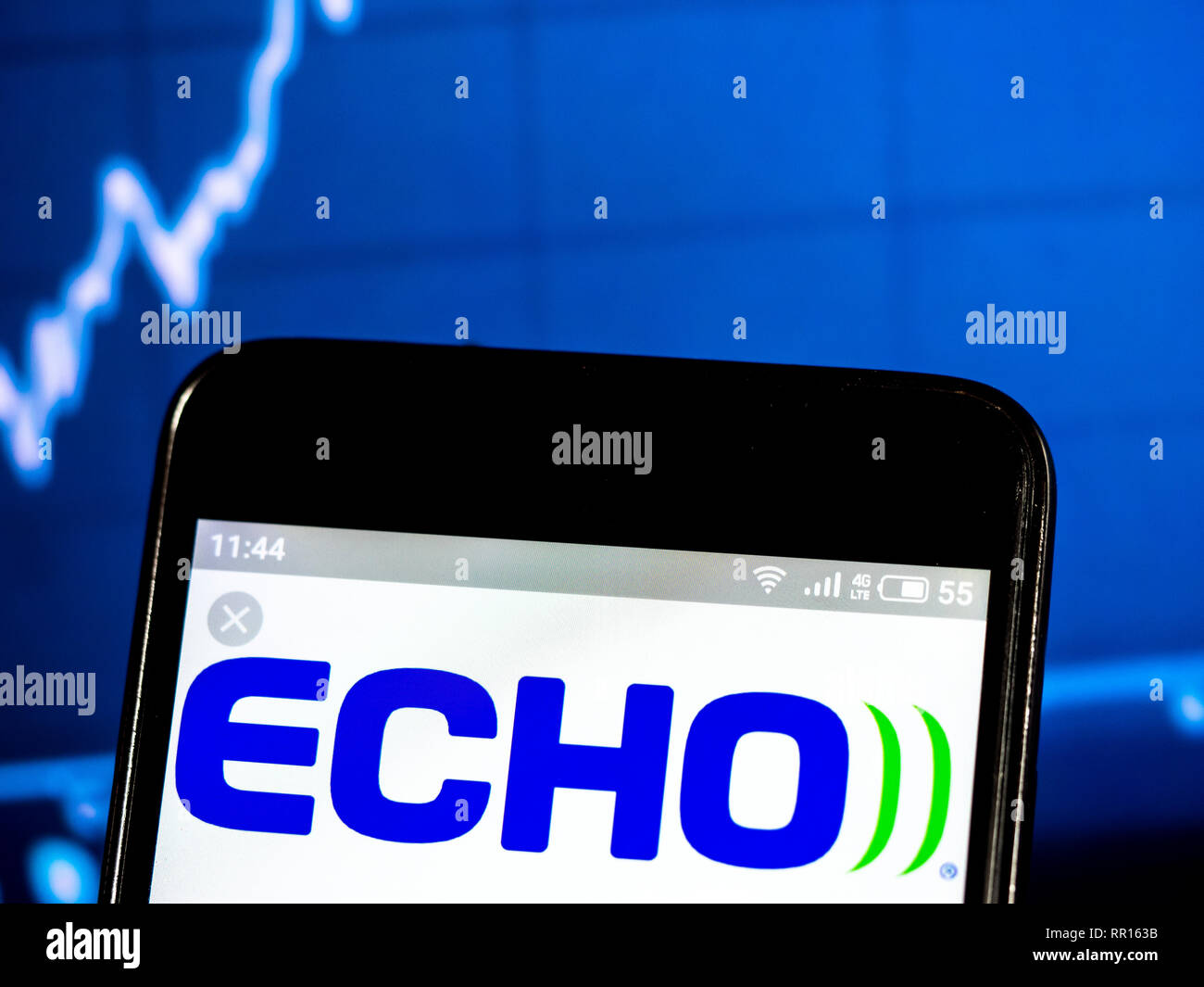 Echo Global Logistics company logo seen displayed on smart phone Stock ...