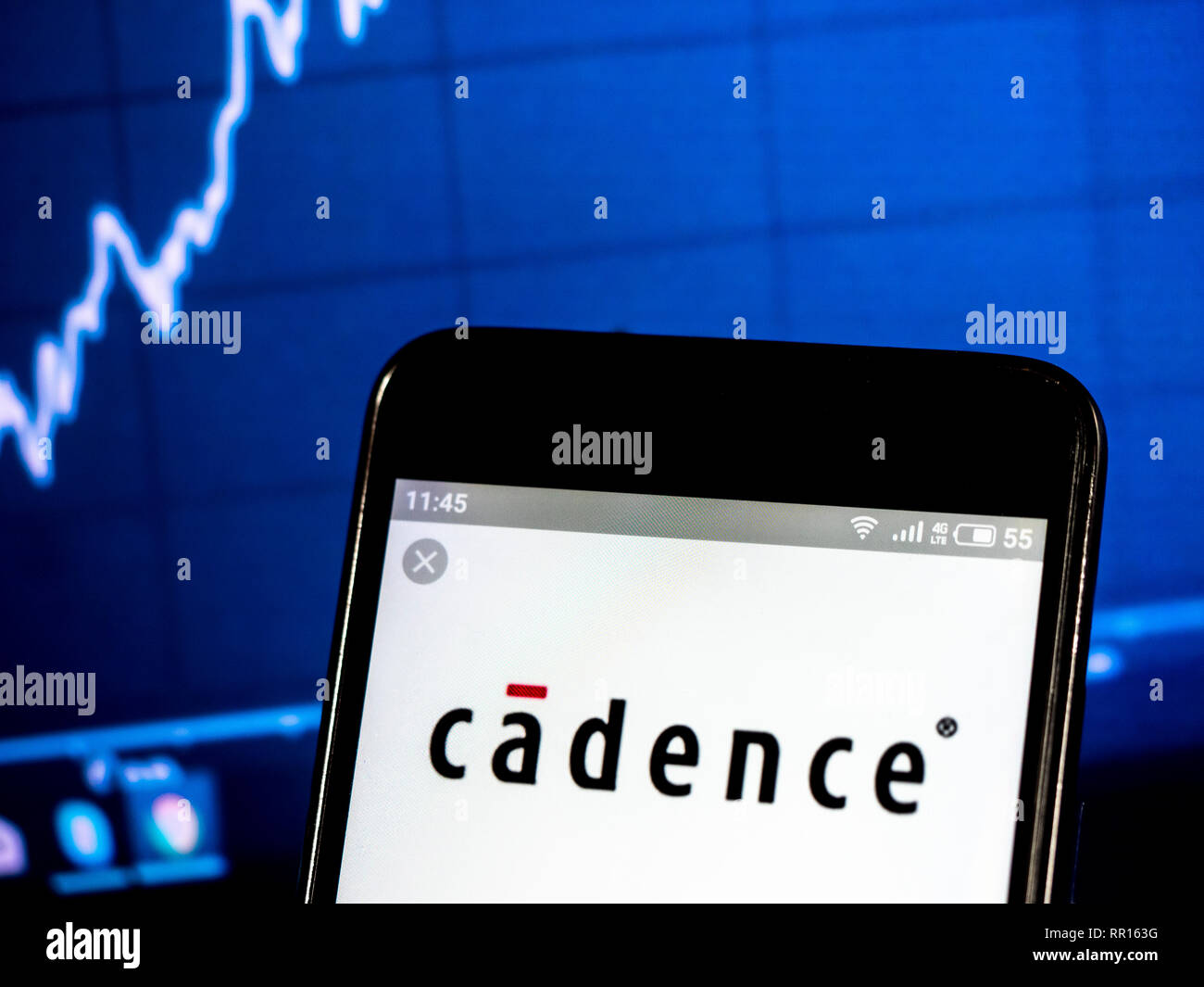 Cadence Design Systems company logo seen displayed on smart phone Stock ...
