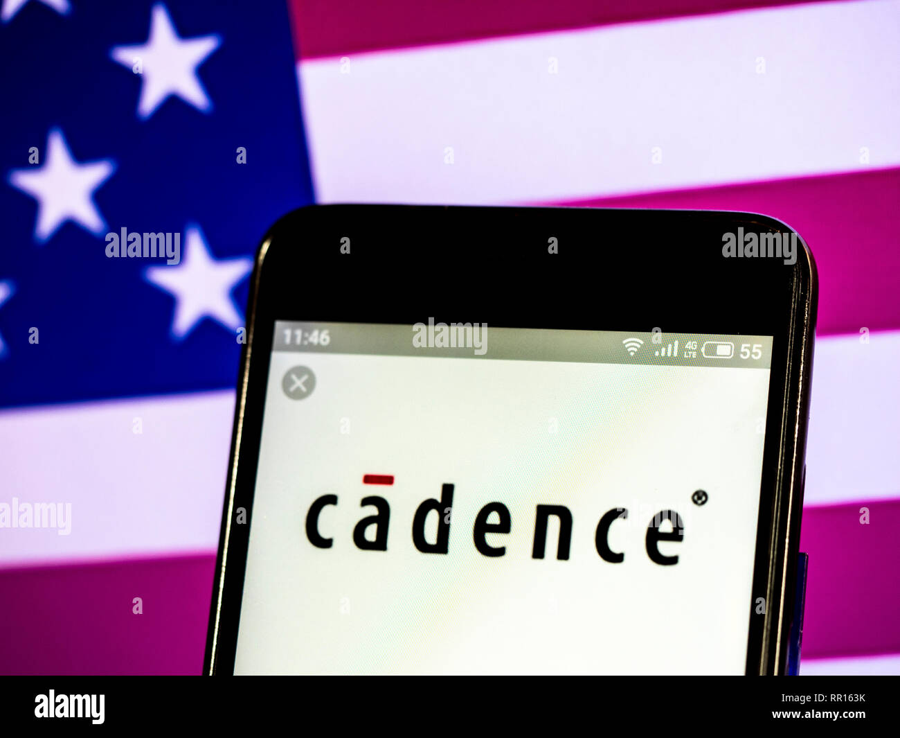 Cadence Design Systems company logo seen displayed on smart phone Stock ...