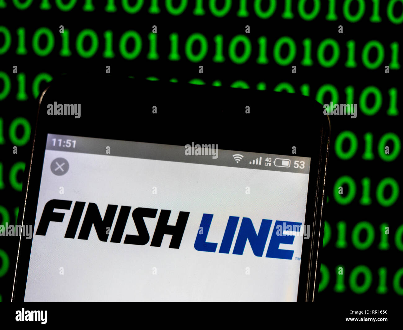 Finish Line, Inc.company logo seen displayed on smart phone Stock Photo ...