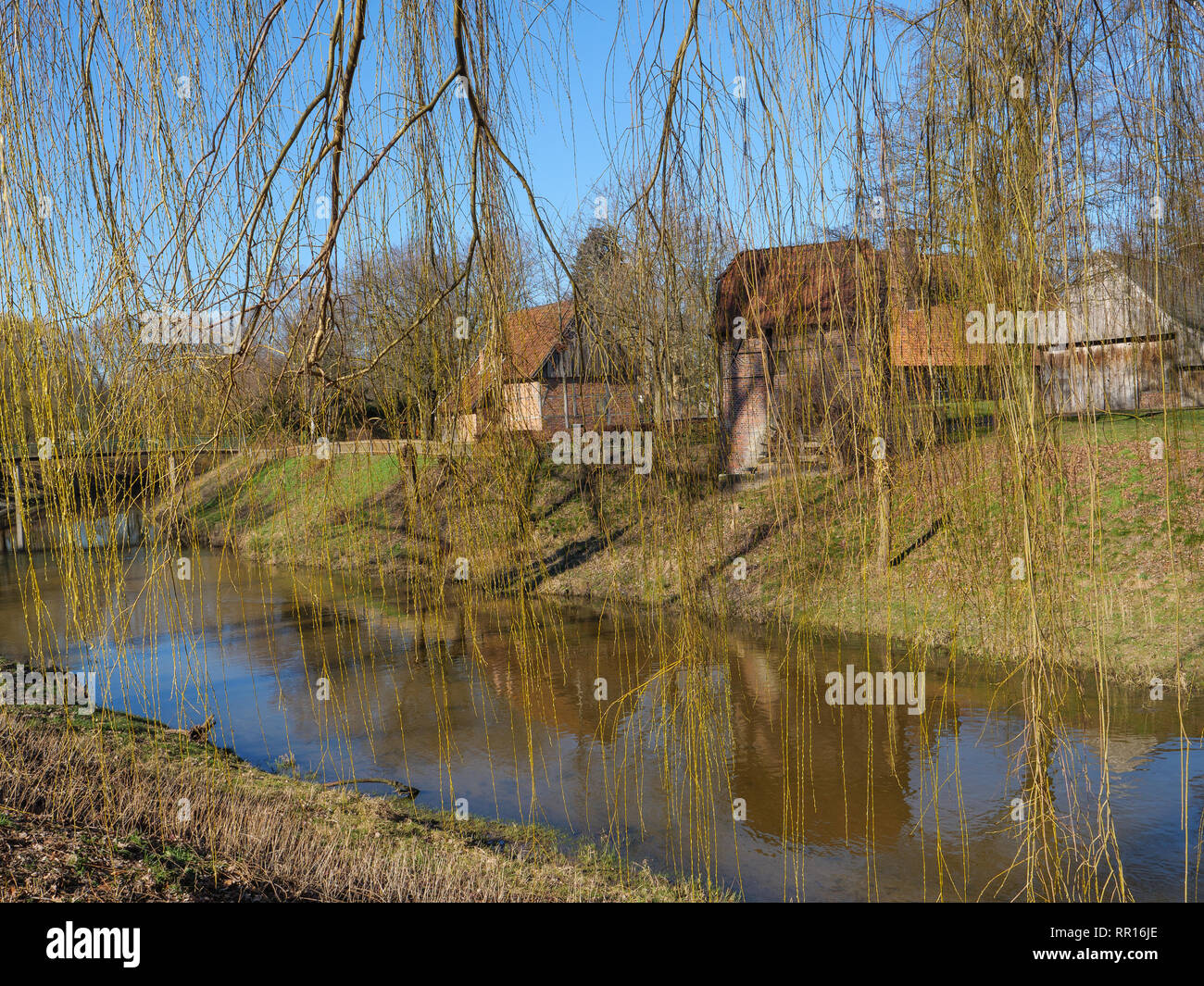old houses at a river in germany Stock Photo - Alamy