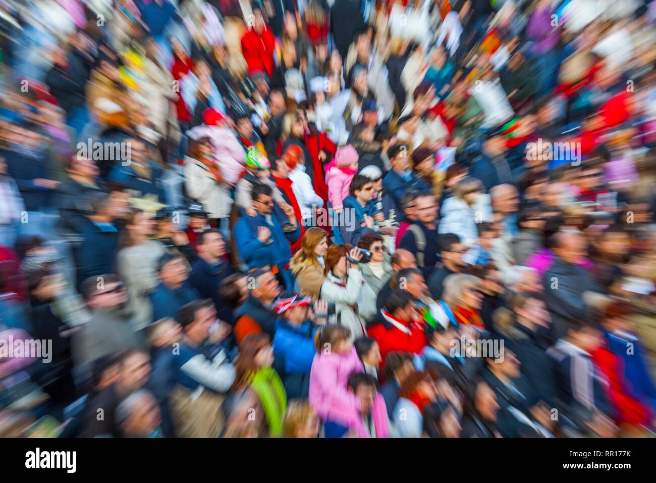 People public crowd blur implosion style Stock Photo - Alamy