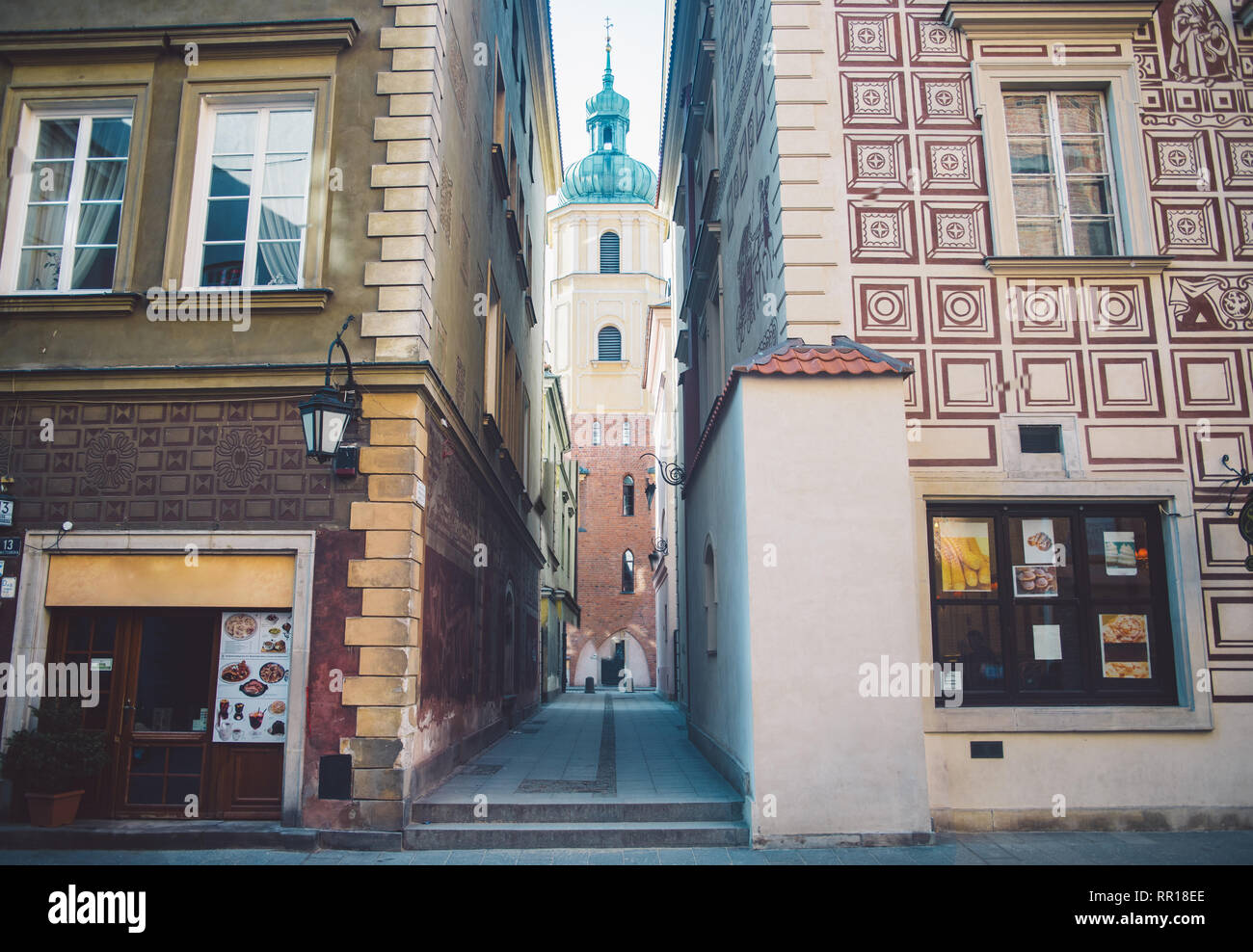 Old ancient polish architecture. Colorful houses as a part of center of ...