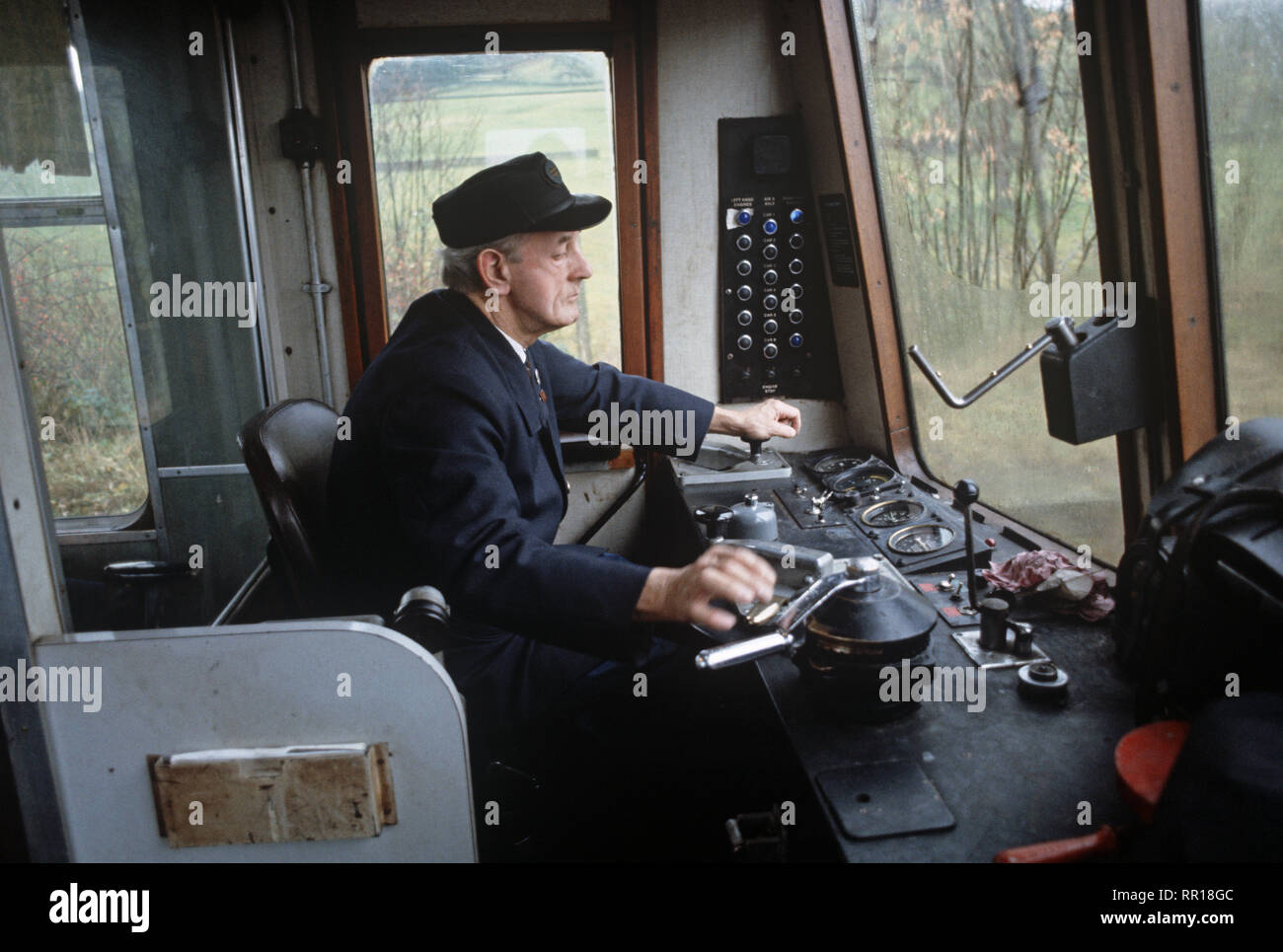 Diesel multiple Unit train driver on the Oxenholme to Windermere train ...