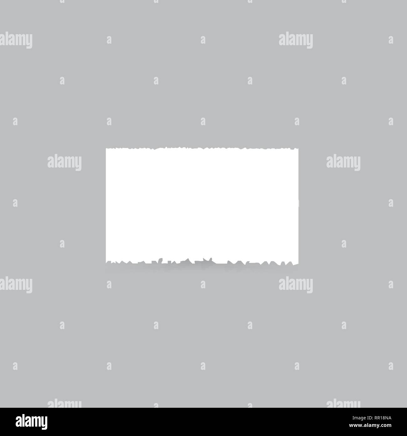 Blank design mockup of realistic piece of paper with ragged edges ...