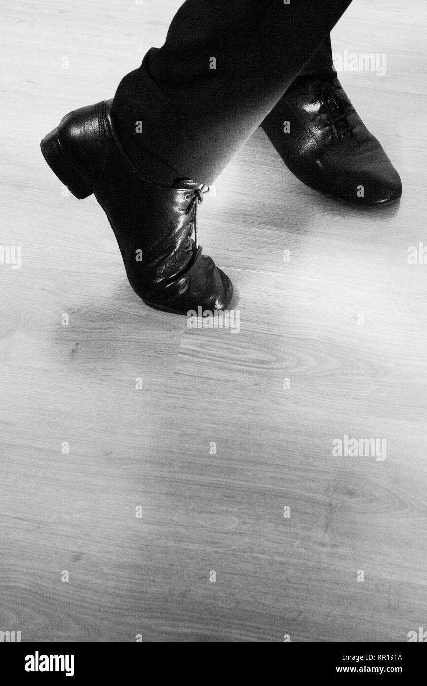 Feet dancer dancing salsa. Copy space Stock Photo - Alamy