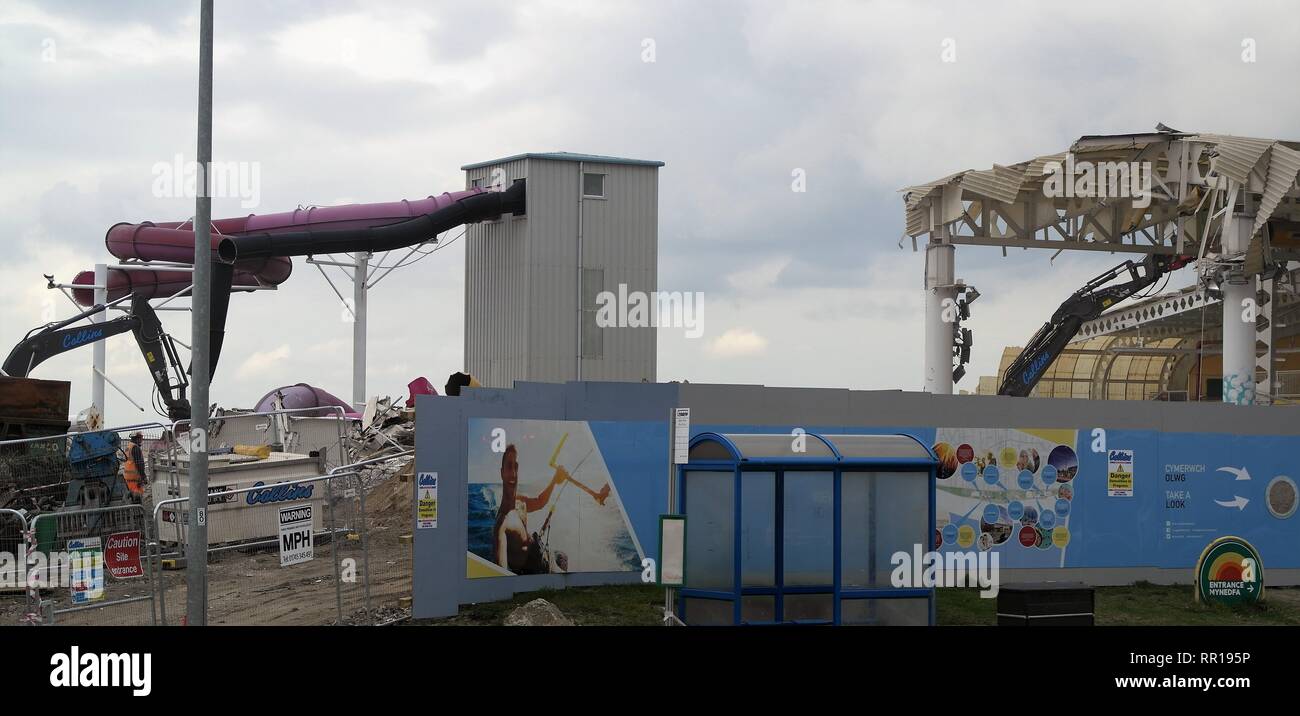 Rhyl,Uk The Iconic Rhyl Suncentre being demolished in the summer of ...