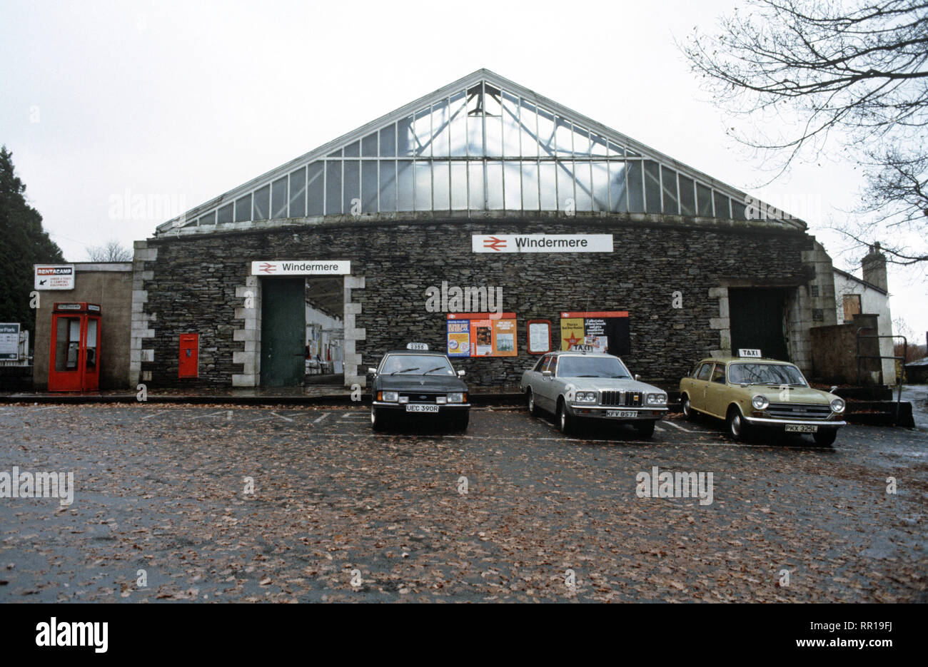 British Rail Windermere railway station on the Oxenholme to Windermere ...