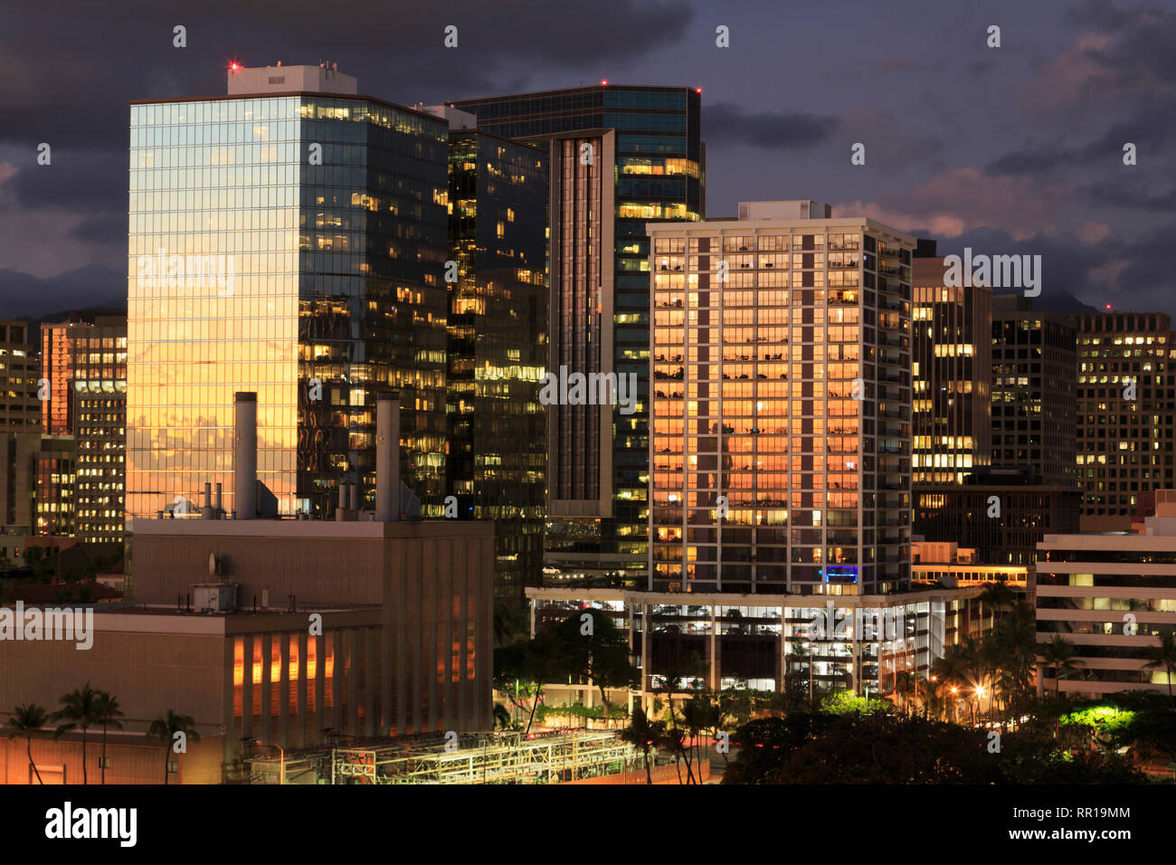 Honolulu skyline, Oahu Island, Hawaii, USA Stock Photo - Alamy