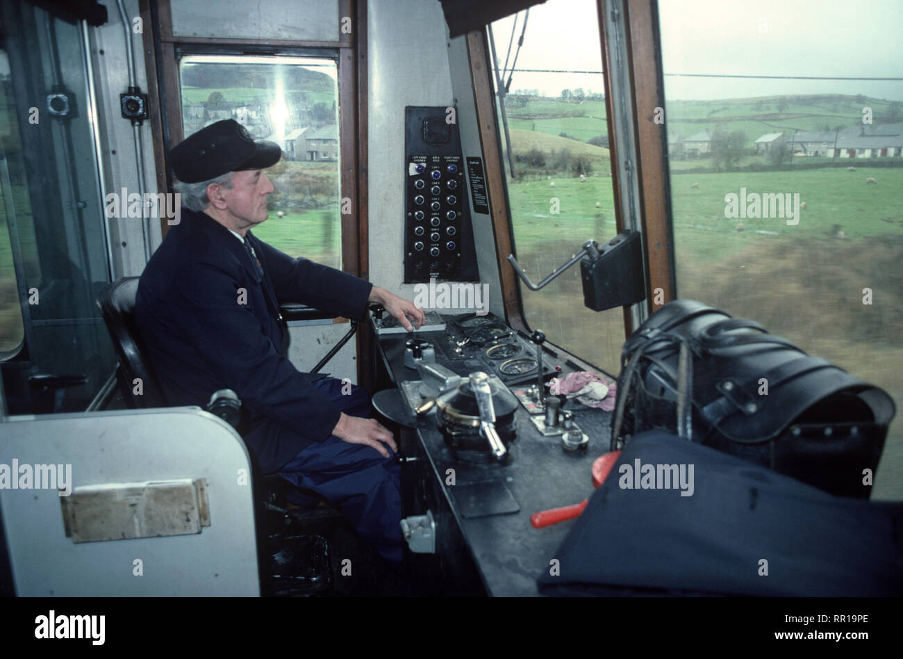 Diesel multiple Unit train driver on the Oxenholme to Windermere train ...