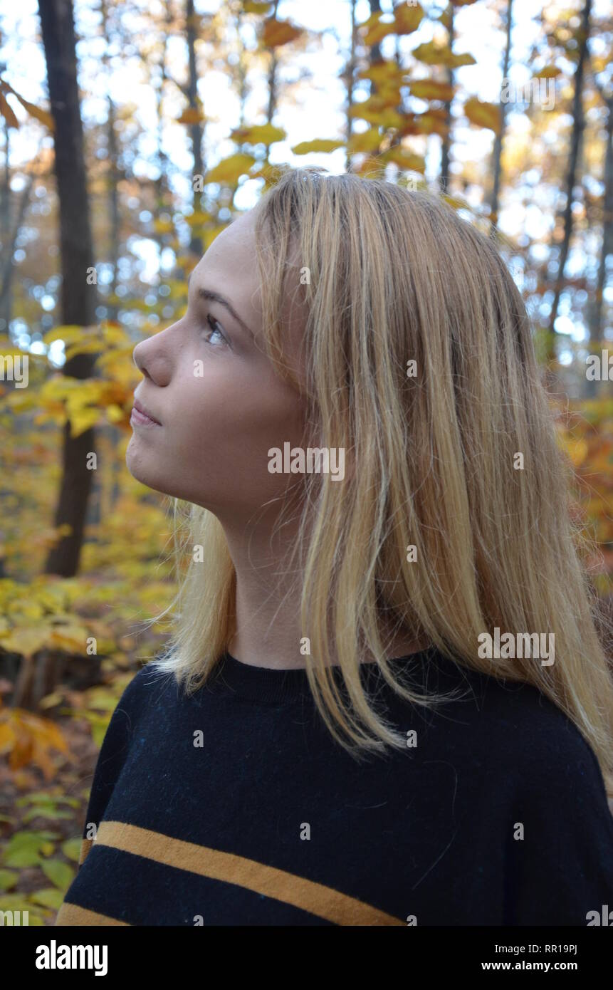 Teenager Observing Nature Stock Photo - Alamy