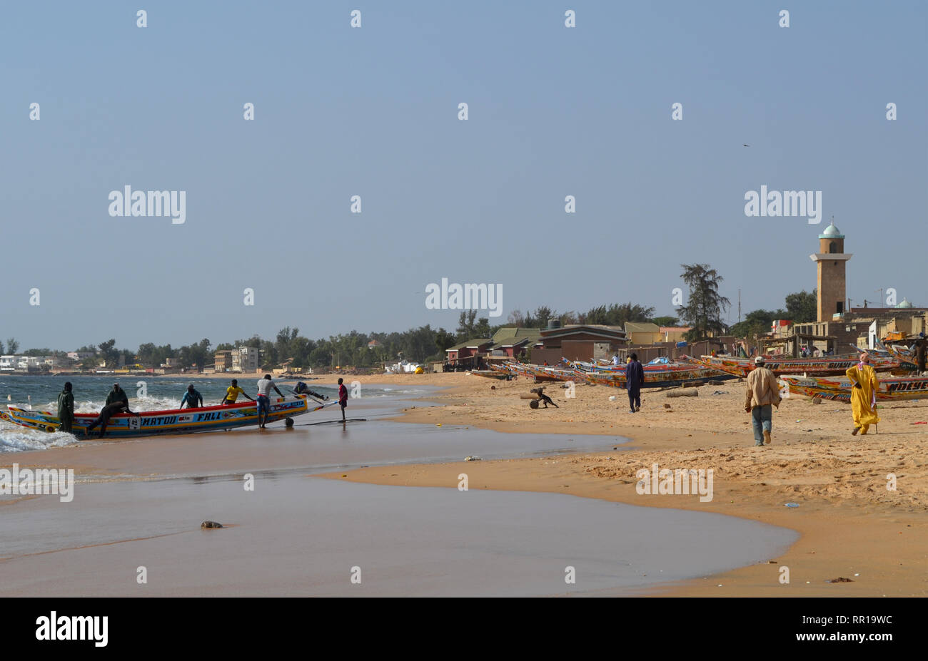 Ngaparou, a small coastal community in the Petite Cote of Senegal Stock ...