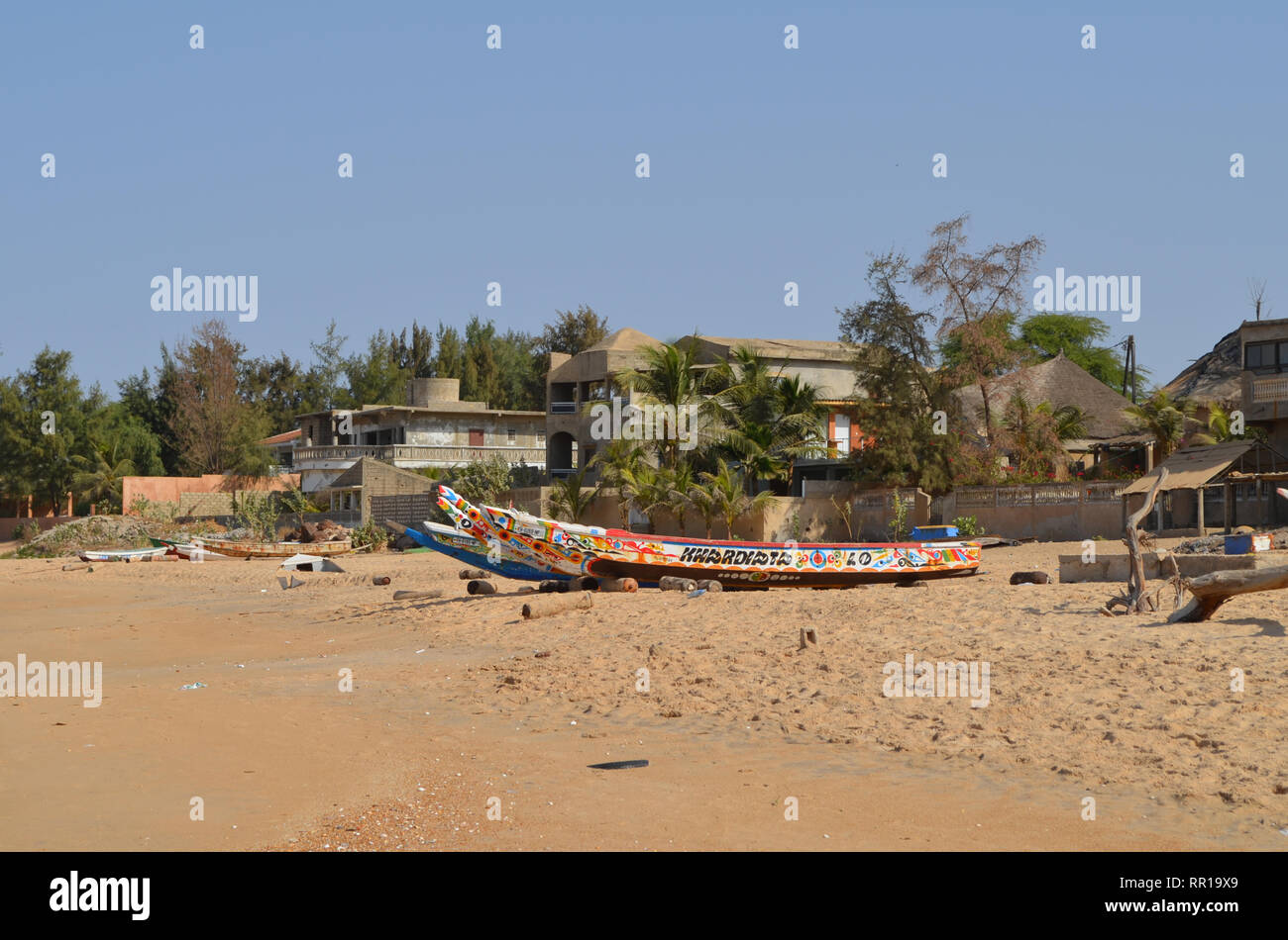 Ngaparou, a small coastal community in the Petite Cote of Senegal Stock ...