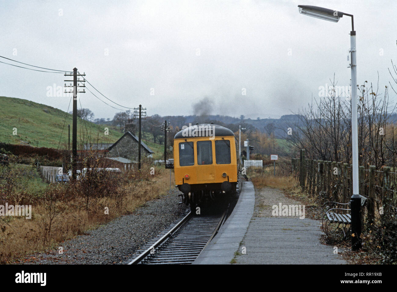 Diesel Multiple Unit approaching Burnside railway station on the ...