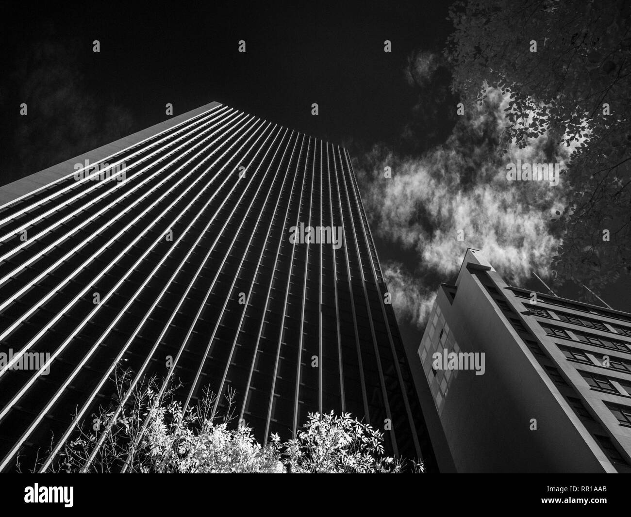 Infra red cityscapes with vegetation Stock Photo - Alamy