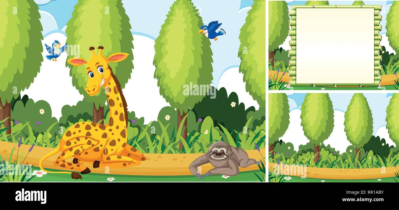Set of nature template illustration Stock Vector Image & Art - Alamy