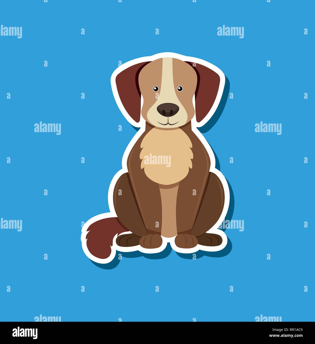 A simple dog sticker illustration Stock Vector Image & Art - Alamy