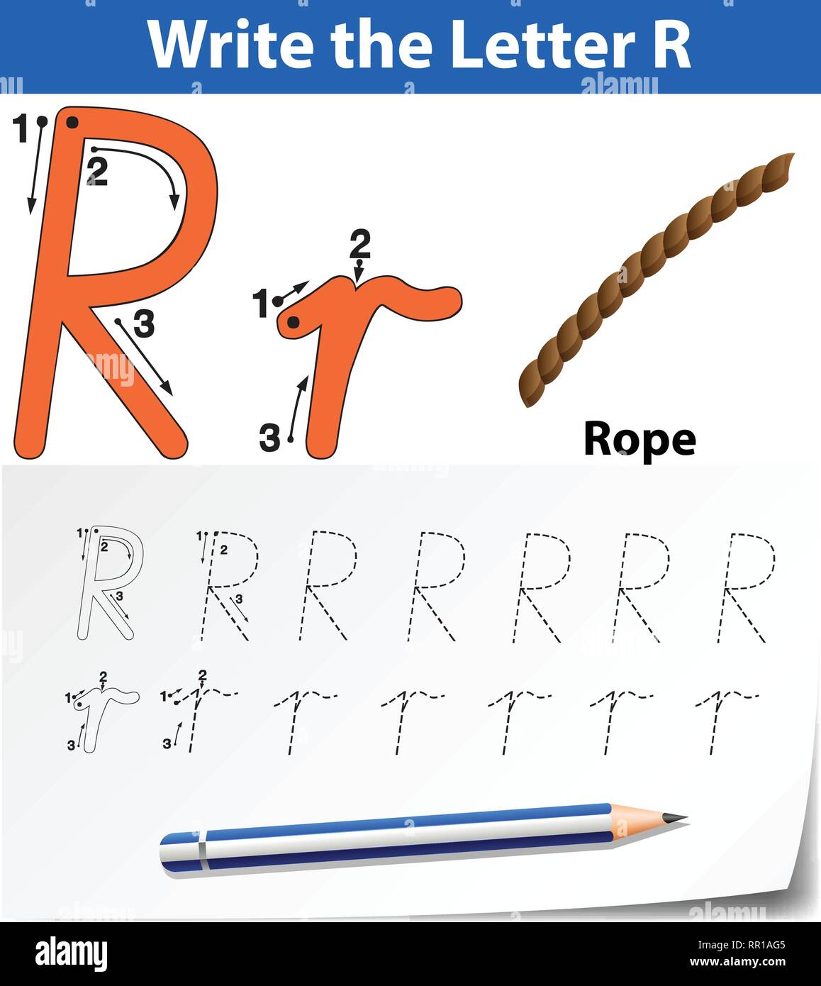 Rope alphabet letter r hi-res stock photography and images - Alamy