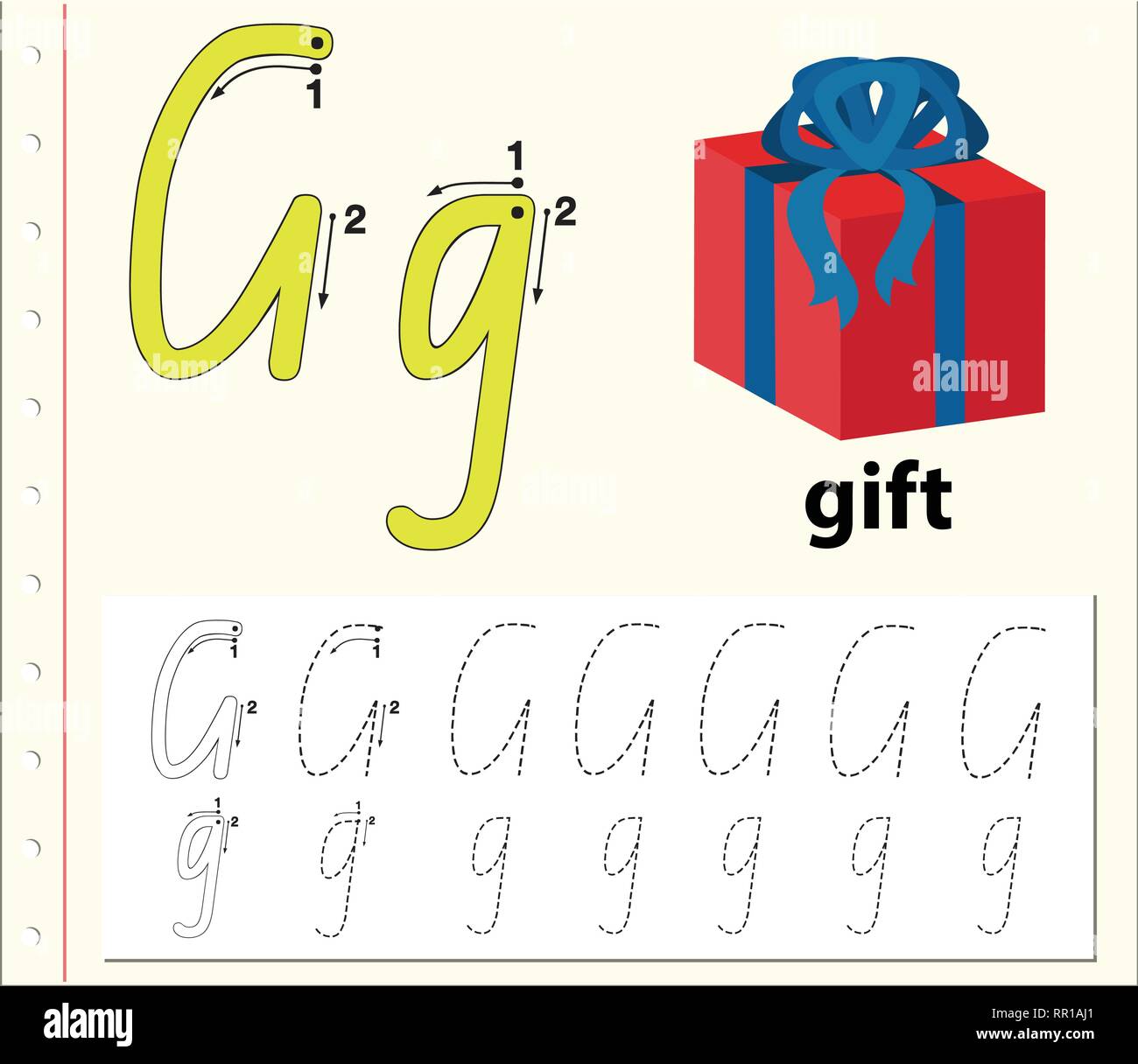 Write the letter G english card illustration Stock Vector Image & Art ...