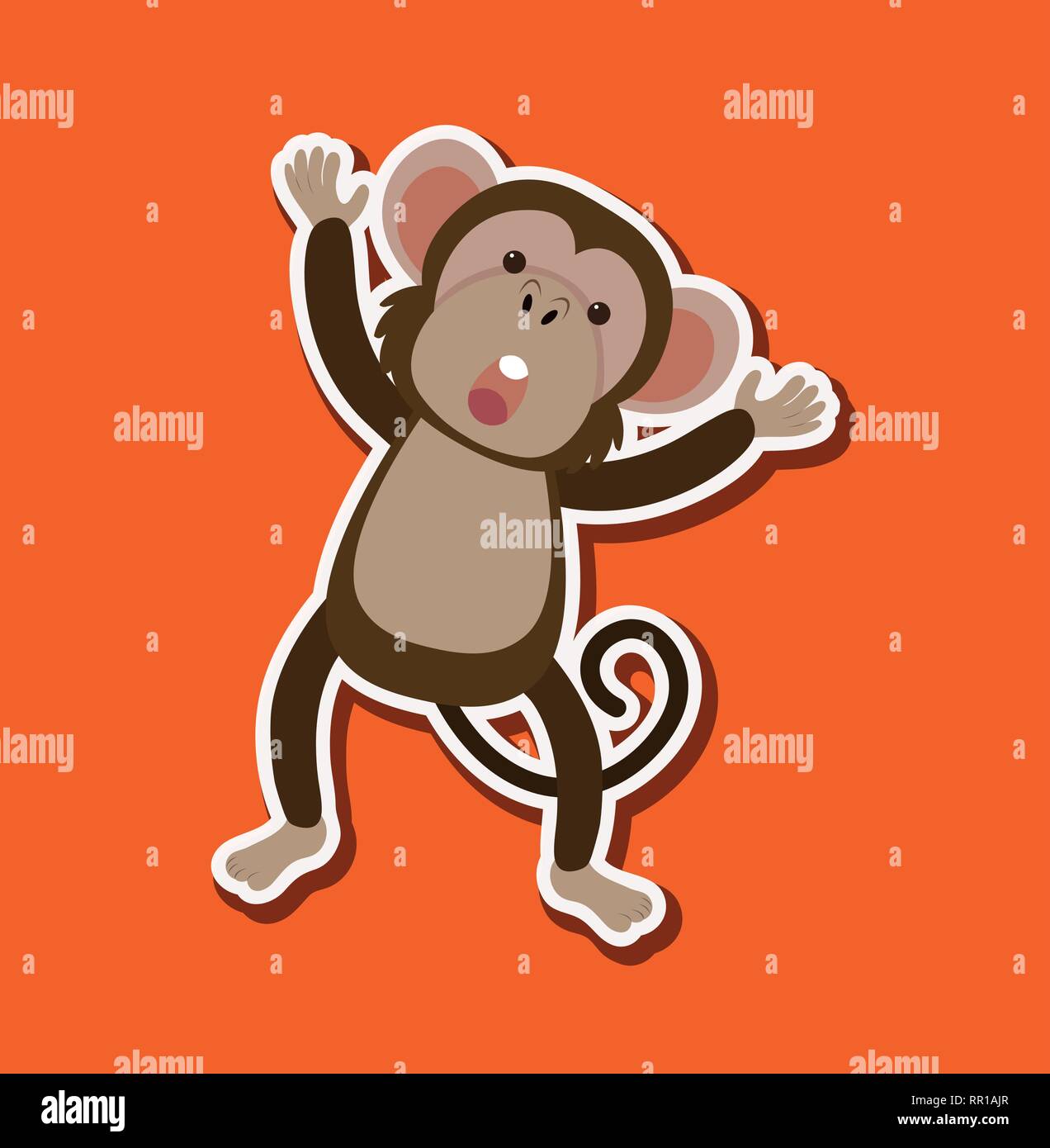 A simple monkey character illustration Stock Vector Image & Art - Alamy