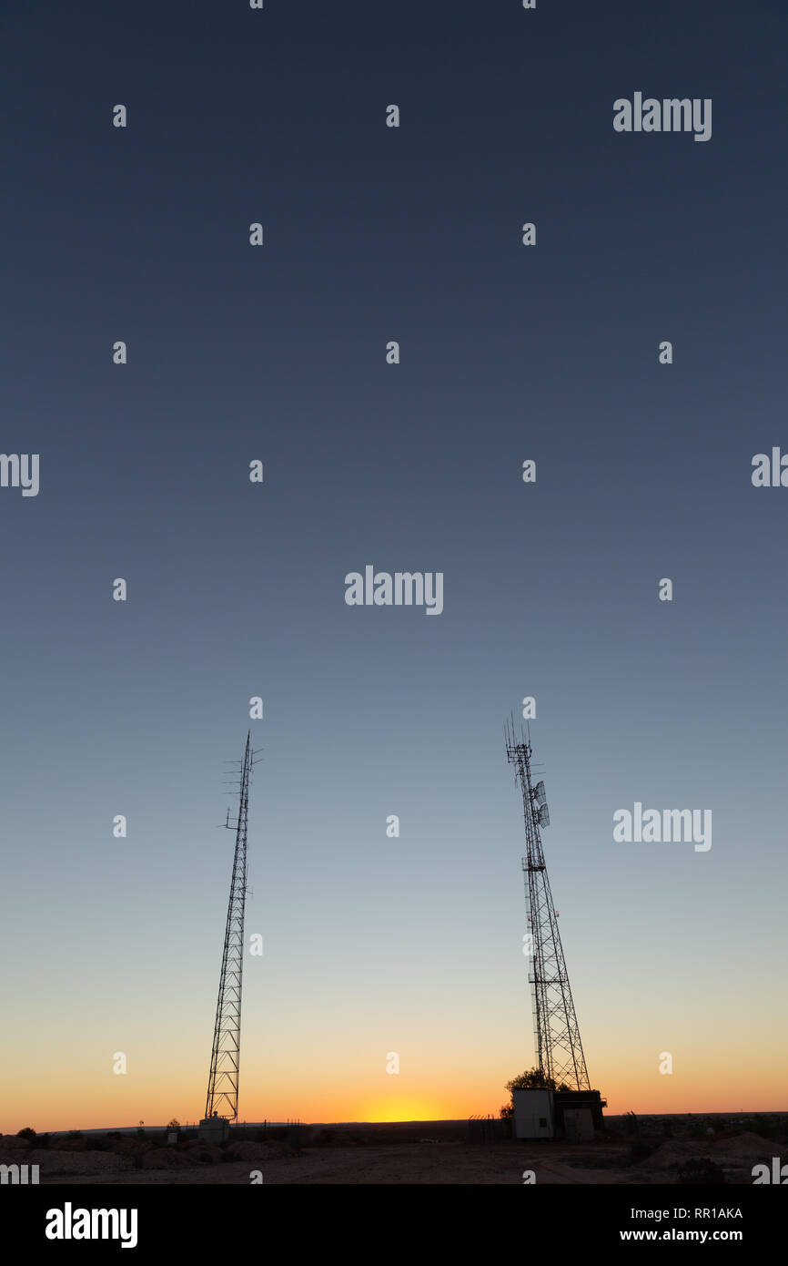 Communication towers in outback Australia Stock Photo - Alamy
